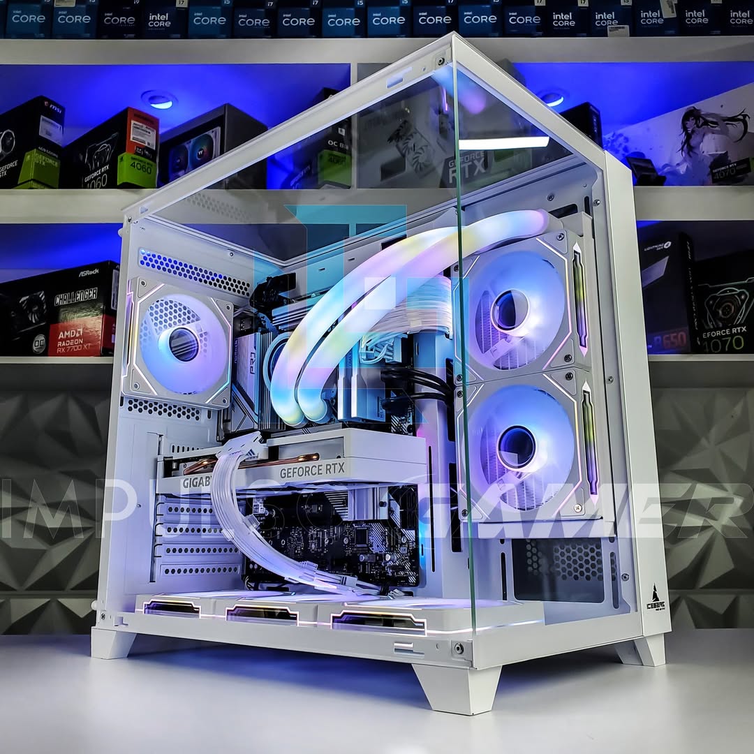 CHASIS ICEBERG CRYSTAL CUBE XL WHITE - Impulso Gamer